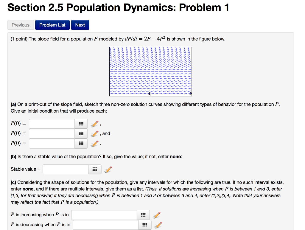 Solved Section 2.5 Population Dynamics: Problem 1 Previous | Chegg.com Solved Section 2.5 Population Dynamics: Problem 1 Previous | Chegg.com