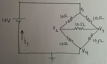 Solved Determine v1, v2, v3, v4, and i1 | Chegg.com