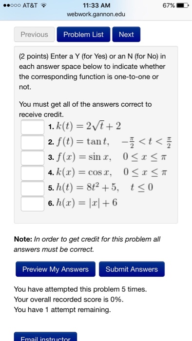 Solved Enter a Y (for Yes) or an N (for No) in each answer | Chegg.com