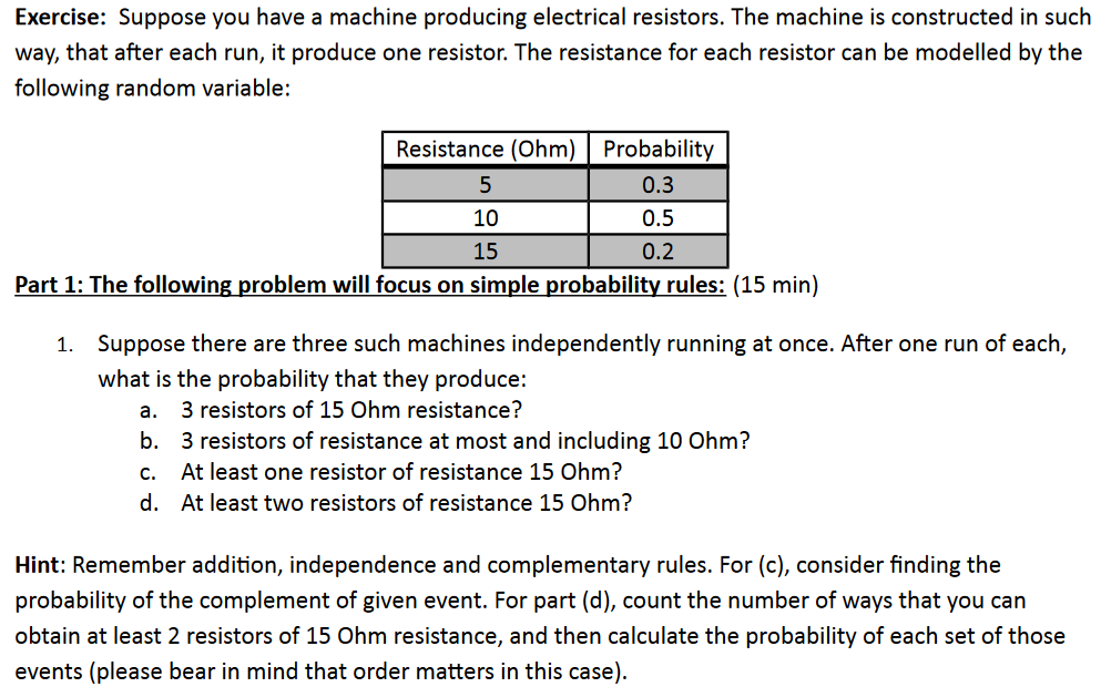 Solved Suppose you have a machine producing electrical | Chegg.com
