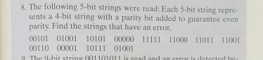 Solved The following 5-bit strings were read: Each 5-bit | Chegg.com