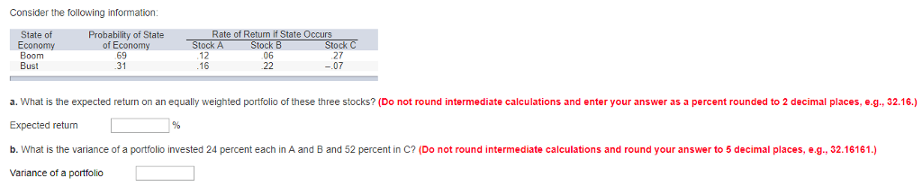 Solved Consider the following information Rate of Return if | Chegg.com