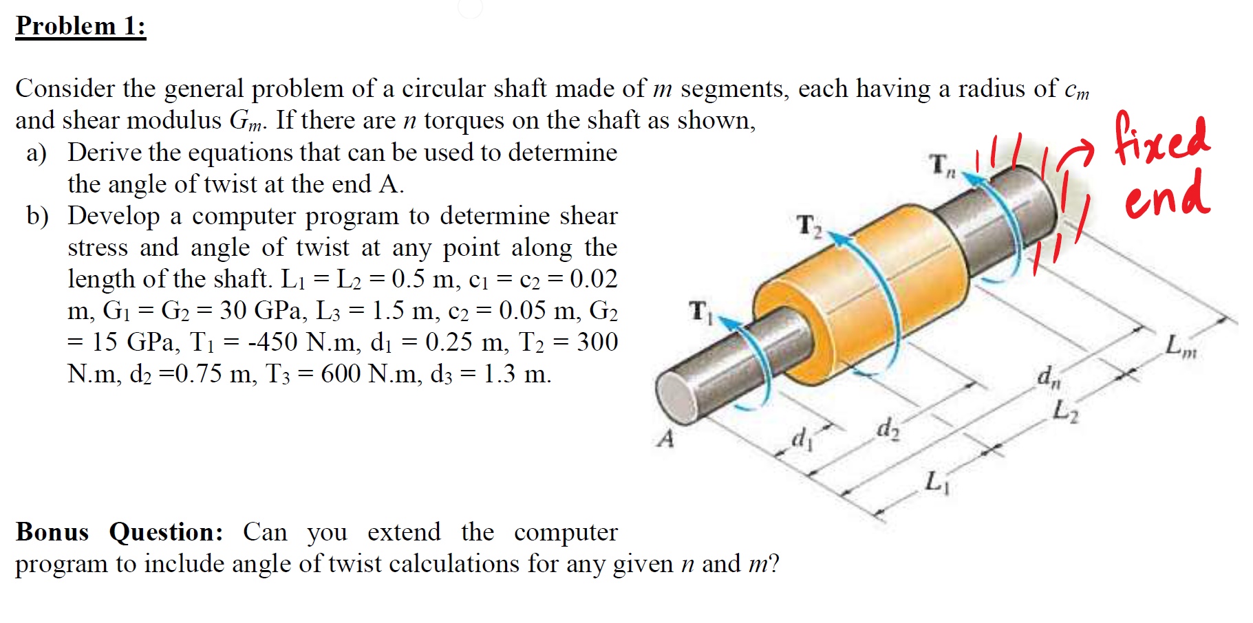 Solved Problem 1: Consider the general problem of a circular | Chegg.com