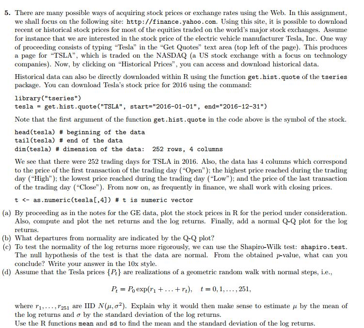 Solved There are many possible ways of acquiring stock | Chegg.com