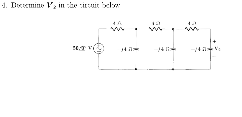 Solved Determine V_2 in the circuit below. | Chegg.com