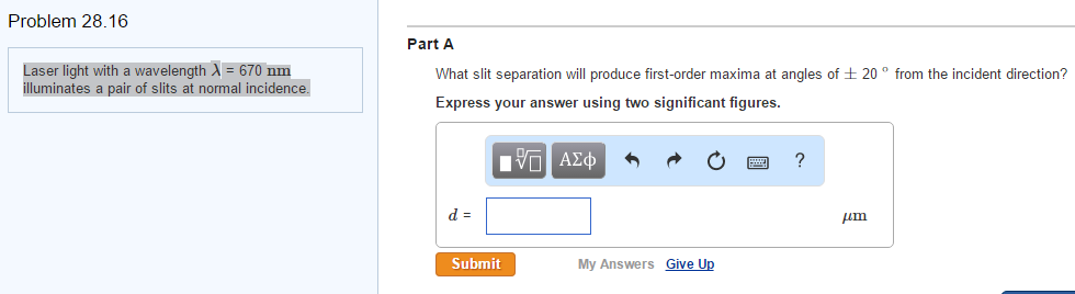 Solved Laser light with a wavelength lambda = 670 nm | Chegg.com