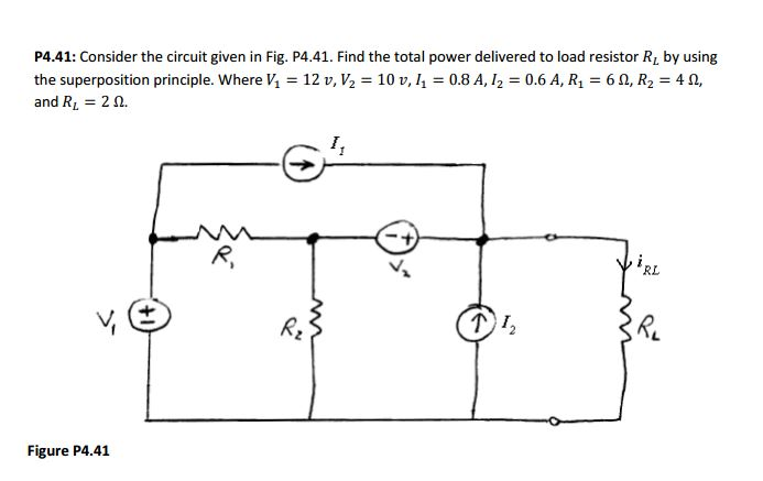 Solved Consider the circuit given in Fig. P4.41. Find the | Chegg.com