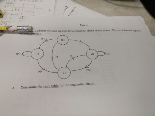 Solved Page 4 Consider the state diagram for a sequential | Chegg.com Solved Page 4 Consider the state diagram for a sequential | Chegg.com