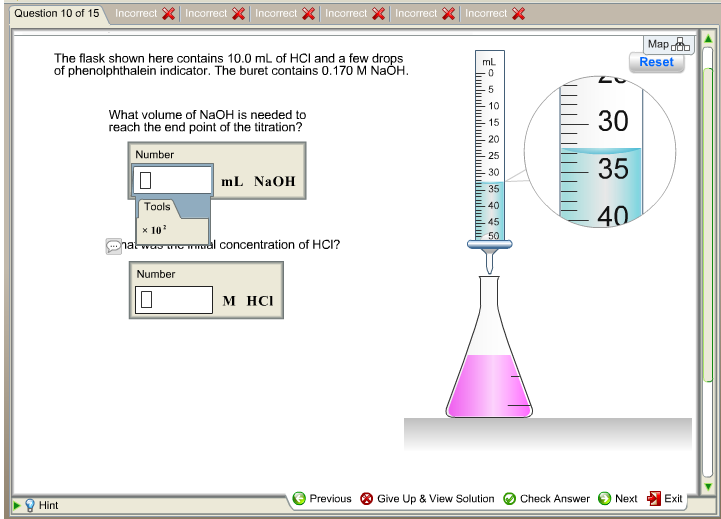 Solved The flask shown here contains 10.0 mL of HCI and a | Chegg.com