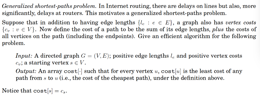 Solved Generalized shortest-paths problem. In Internet | Chegg.com