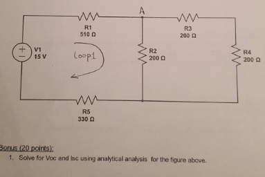 Solved Solve for Voc and Isc using analytical analysis for | Chegg.com