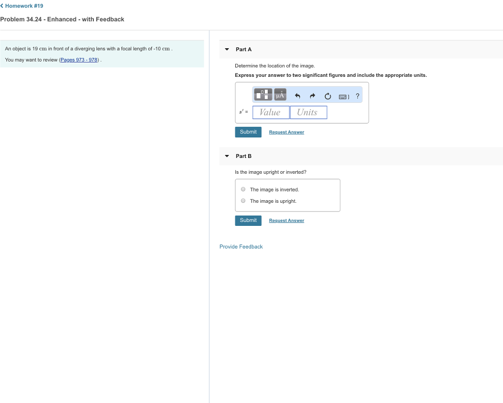 Solved Homework #19 Problem 34.24- Enhanced -with Feedback | Chegg.com