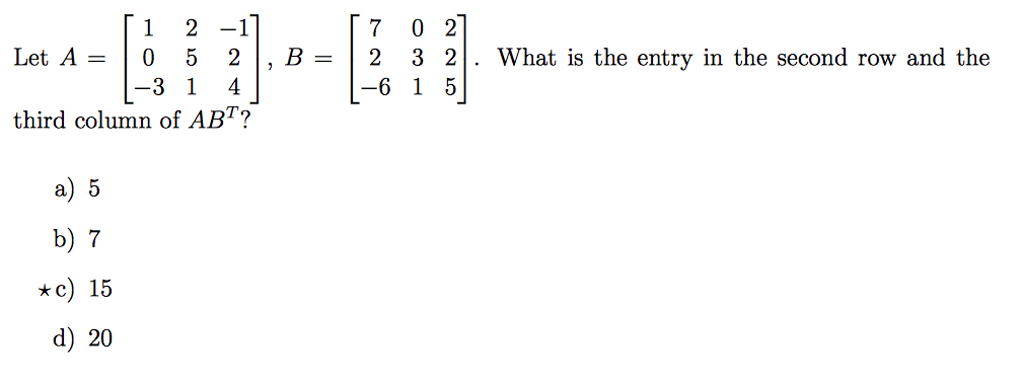 Solved Let A = [1 2 -1 0 5 2 -3 1 4], b = [7 0 2 2 3 2 | Chegg.com
