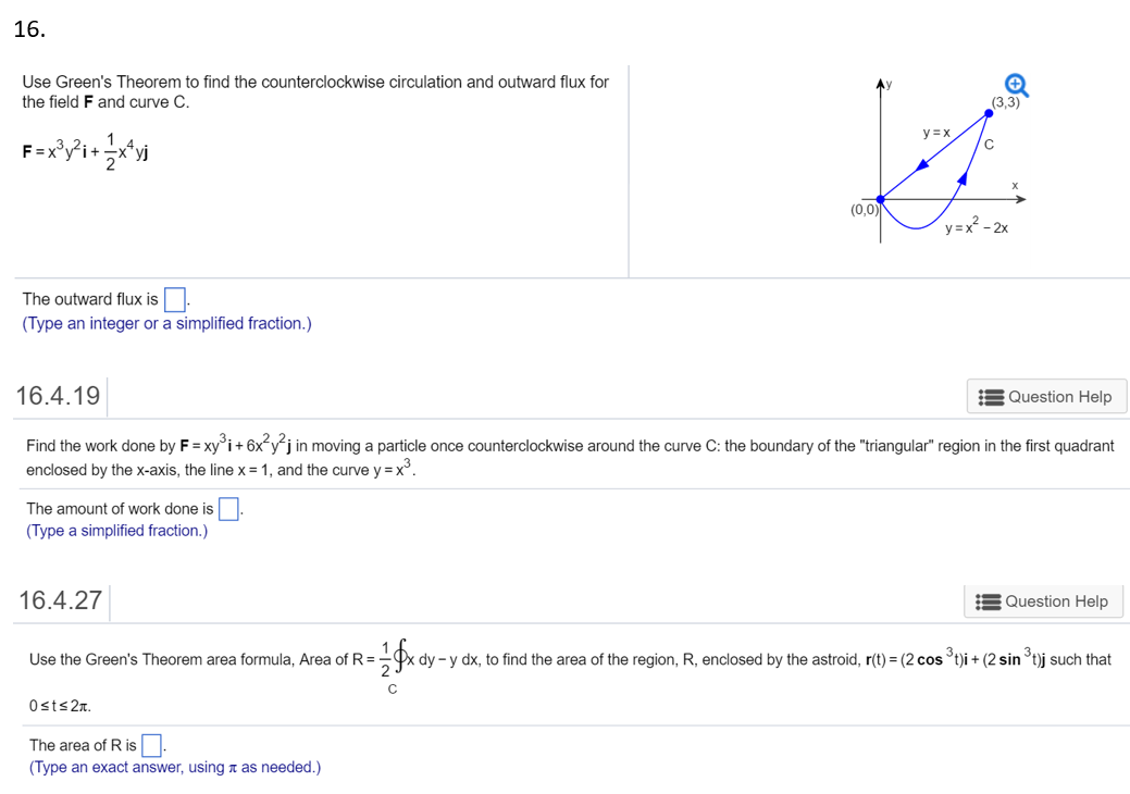 Solved Use Green's Theorem to find the counterclockwise | Chegg.com Solved Use Green's Theorem to find the counterclockwise | Chegg.com