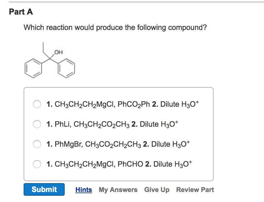 Solved Which reaction would produce the following compound? | Chegg.com