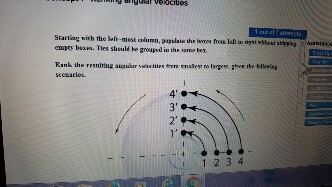 Solved rank the resulting angular velocities from smallest | Chegg.com