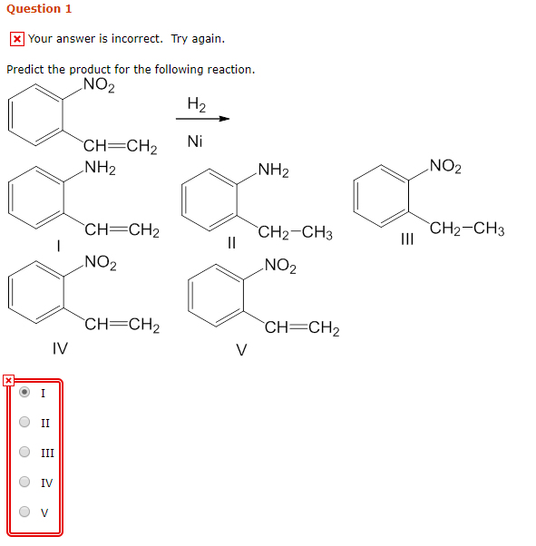 Solved Question 1 Your answer is incorrect. Try again. | Chegg.com