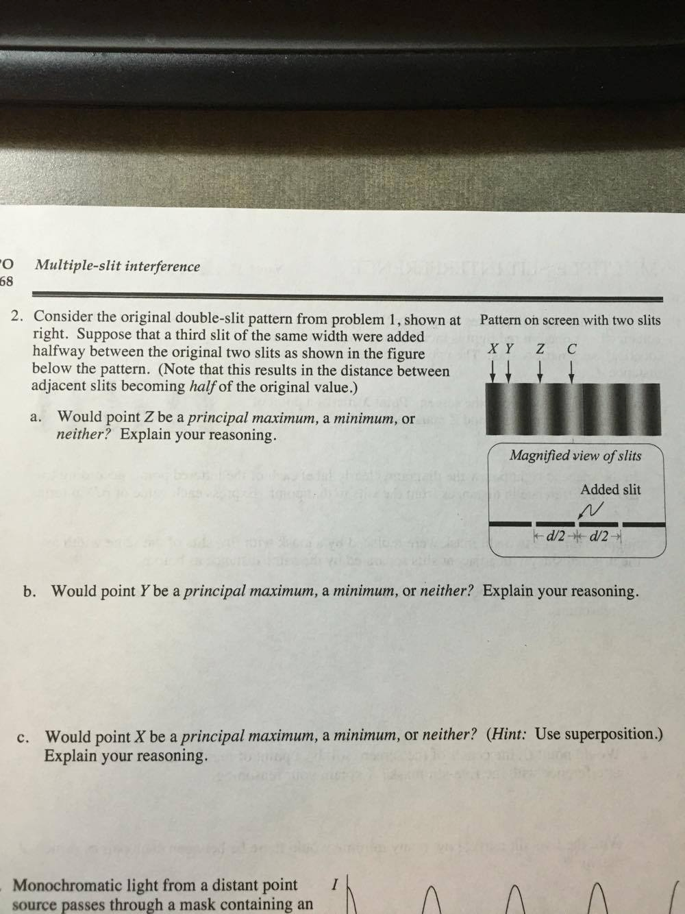Solved Consider the original double-slit pattern from | Chegg.com