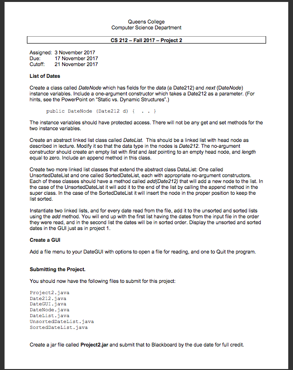 Solved Queens College Computer Science Department CS | Chegg.com