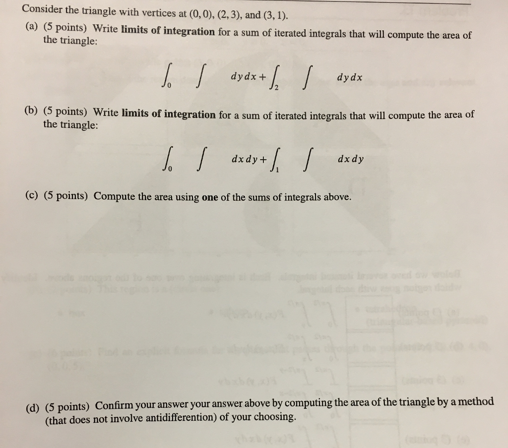 Solved Consider the triangle with vertices at (0, 0), (2, | Chegg.com