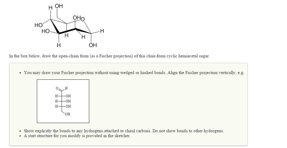 Solved In the box below, draw the open-chain form (as a | Chegg.com