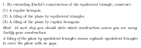 Solved By extending Euclid's construction of the equilateral | Chegg.com