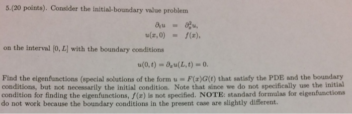 Solved Consider the initial-boundary value problem partial | Chegg.com