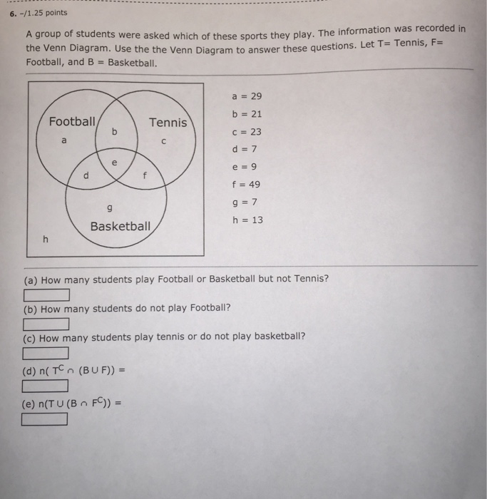 Solved A group of students were asked which of these sports | Chegg.com