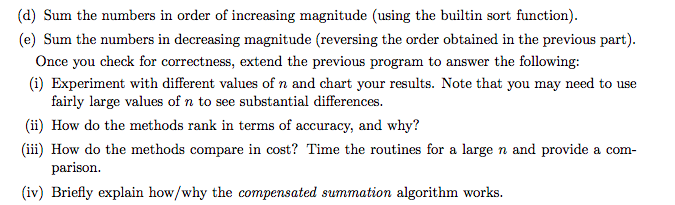 Solved Prepare a MATLAB/Octave script that sums n random, | Chegg.com