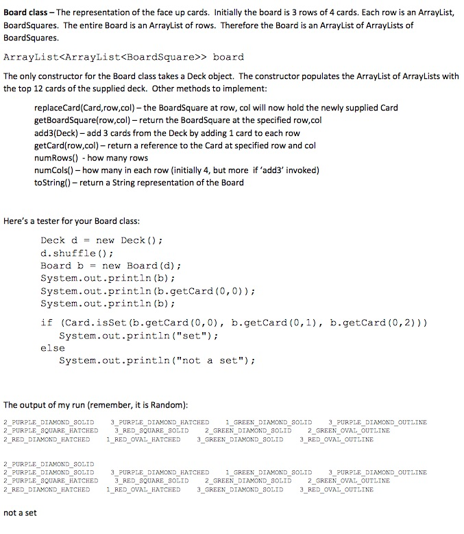 Solved SET is a card game that can be played solo or with | Chegg.com