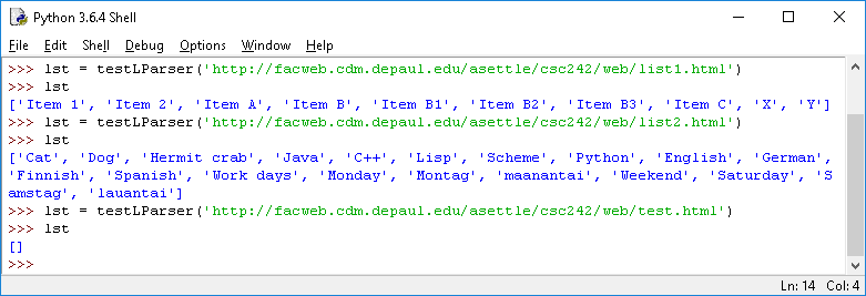 Solved Write a class ListParser that is a subclass of the | Chegg.com