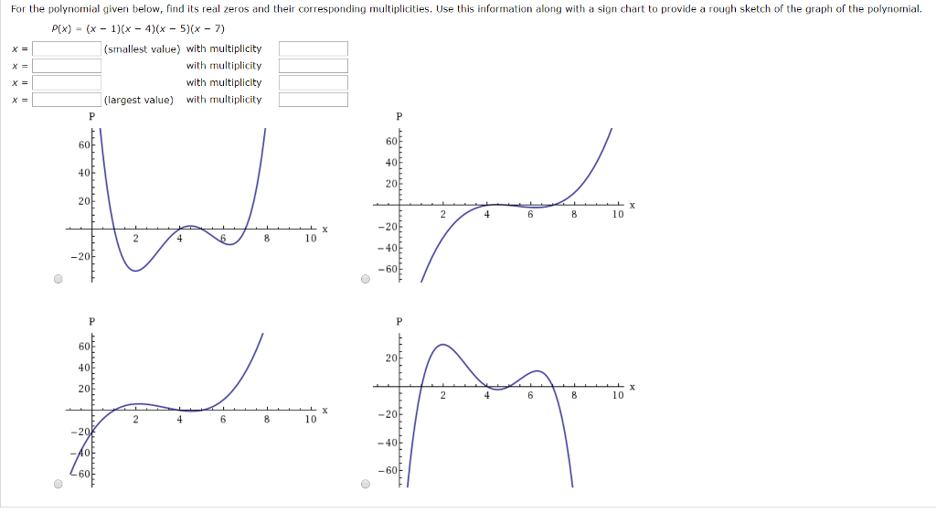 Solved For the polynomial given below, find its real zeros | Chegg.com