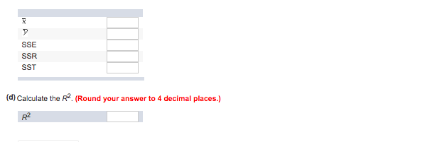Solved (a) Make an Excel worksheet to calculate SS SS and SS | Chegg.com