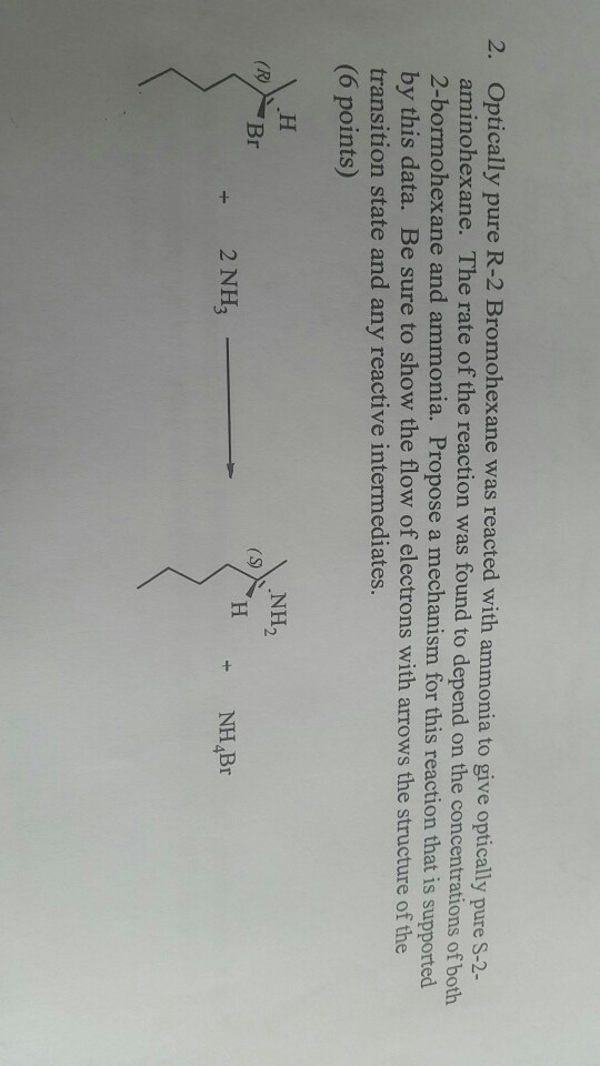 Solved optically pure R-2 Bromohexane was reacted with | Chegg.com Solved optically pure R-2 Bromohexane was reacted with | Chegg.com