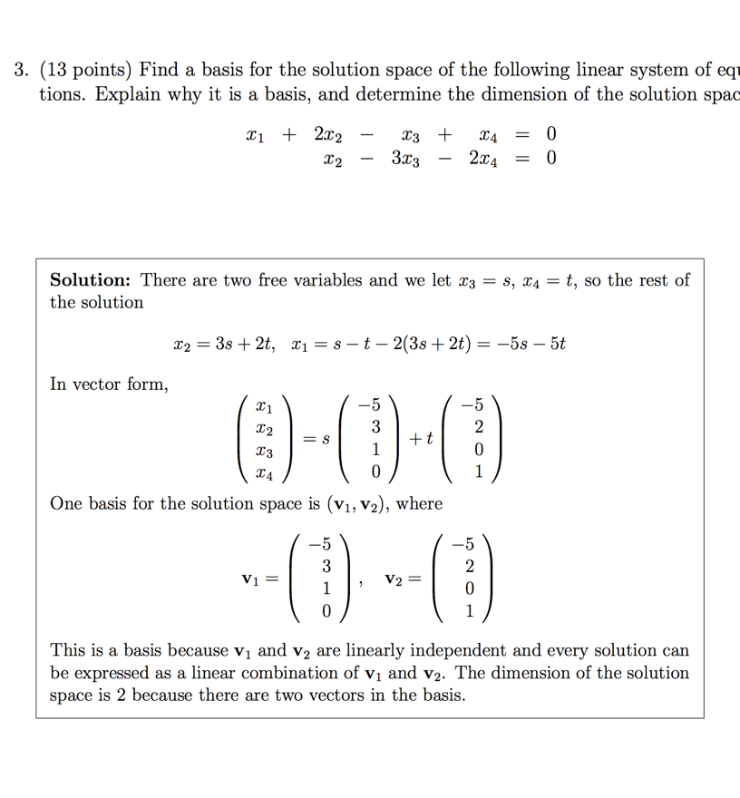 Solved Differential equation and linear algebra course. i | Chegg.com