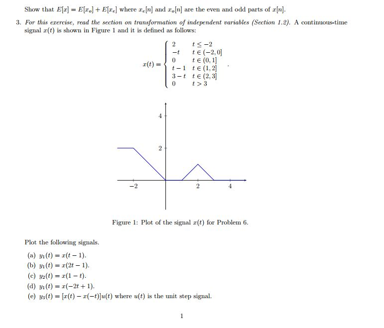 Solved Show that E[x] = E[x_o] + E[x_c] where x_e [n] and | Chegg.com