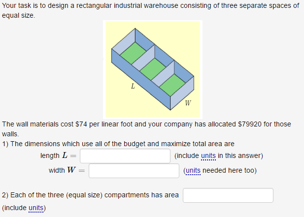 Solved Your task is to design a rectangular industrial | Chegg.com