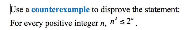Solved Use a counterexample to disprove the statement For | Chegg.com