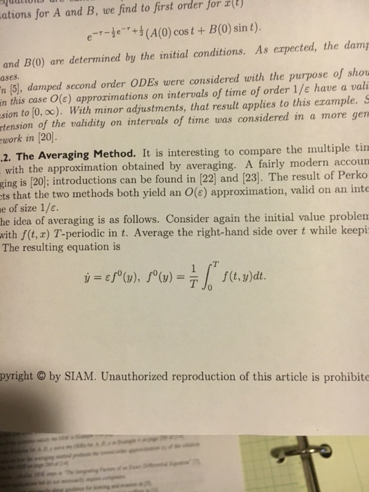 Solved Show All The Details On How The Averaging Method
