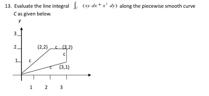 Solved Evaluate the line integral integral_c (xy dx + x^2 | Chegg.com