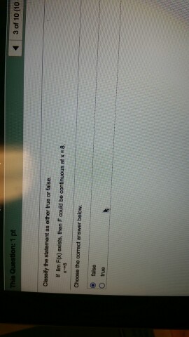 Solved Classify the statement as either true or false. If | Chegg.com