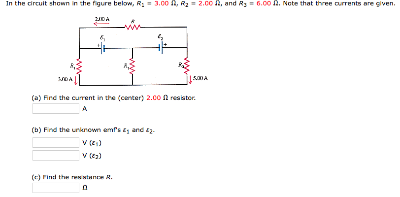 Solved In the circuit shown in the figure below, R1 = 3.00 | Chegg.com