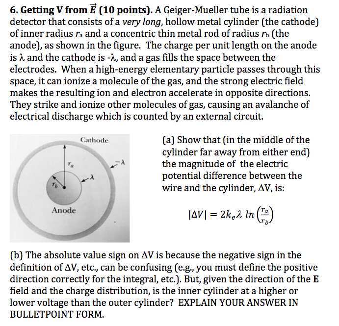 Solved A Geiger-Mueller tube is a radiation detector that | Chegg.com