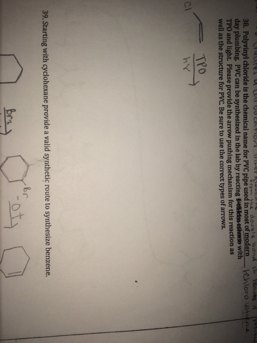 Solved Polyvinyl chloride is the chemical name for PVC pipe | Chegg.com
