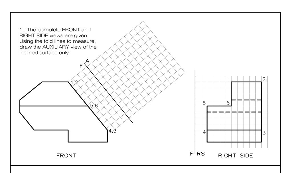 The complete FRONT and RIGHT SIDE views are given. | Chegg.com