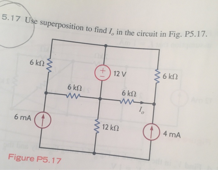 Solved Use superposition to find I_0 in the circuit in Fig. | Chegg.com