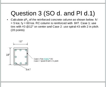 Solved Calculate phi P_n of the reinforced concrete column | Chegg.com