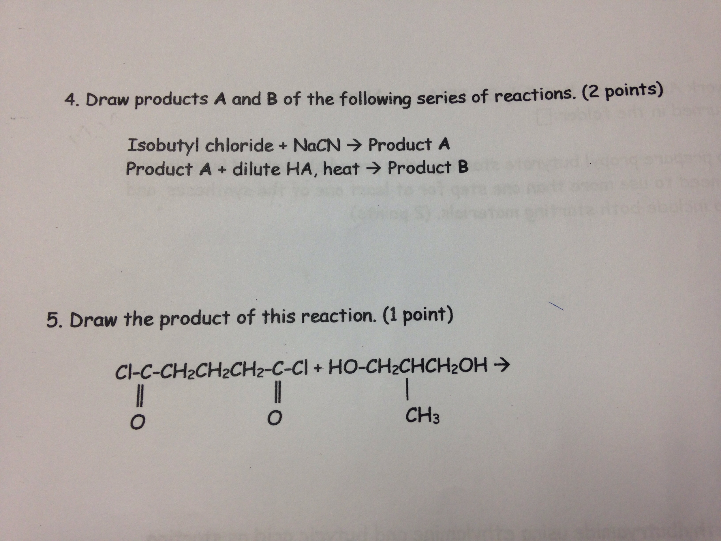 Solved: Draw Products A And B Of The Following Scries Of R... | Chegg.com