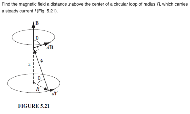 Solved Find the magnetic field a distance z above the center | Chegg.com