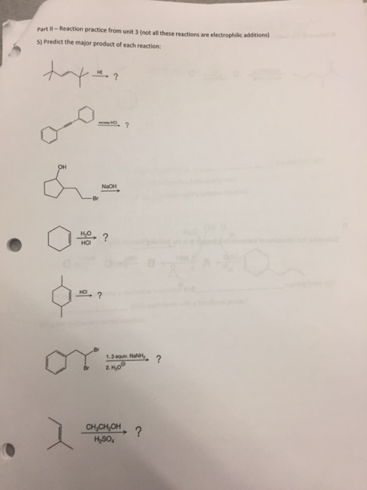 Solved Predict the major product of each reaction: | Chegg.com